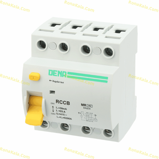 رونا کالا. کلید محافظ جان سه فاز25 آمپر دنا الکتریک (RCCB)